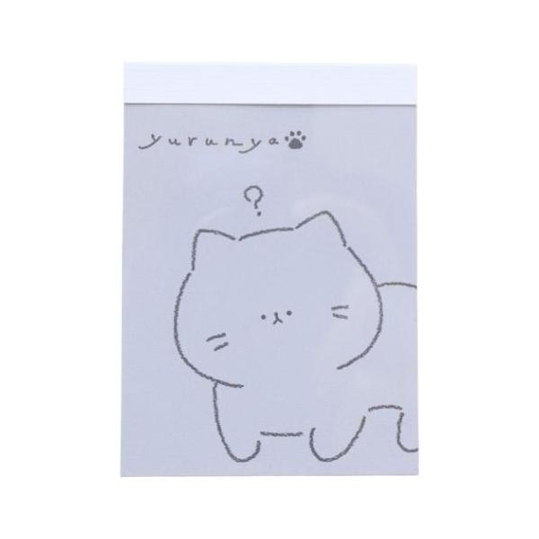 「メモ帳」 メモ帳 ミニミニメモ ゆるにゃー サッと取り出してメモできる超便利なちっちゃいメモ 毎日が楽しくなるキュートなステーショナリーシリーズこちらは定番アイテム[ミニメモパッド]中のメモの絵柄は2種類で70枚入ってるよ！かわいい文房具...