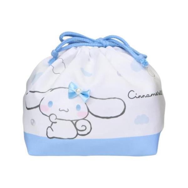 「ランチ巾着」 シナモロール キャラクター ランチ巾着 お弁当きんちゃくポーチ モノクロリボン サンリオ サンリオキャラクターのかわいいランチ雑貨シリーズ 入学 新学期にぴったりのキュートなランチ雑貨シリーズこちらはお弁当箱を入れるのにぴっ...