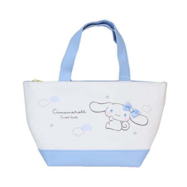 「ランチトート」 シナモロール キャラクター ランチバッグ 保冷バッグ 保冷ポーチ モノクロリボン サンリオ トートバッグと保冷ポーチで分けて使うこともできる！ 大人気サンリオキャラクターのランチ雑貨シリーズこちらは定番アイテム[保冷ランチ...