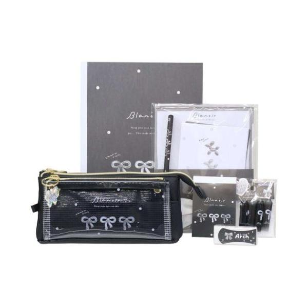 「文房具セット」 文具セット Blanoir ブラノワール 7点文房具セット クリアリボン 新学期準備文具 入学新学期にぴったりな文具7点セット 毎日が楽しくなるキュートなステーショナリーシリーズこちらは大好評の文具がパックになった[文房具...