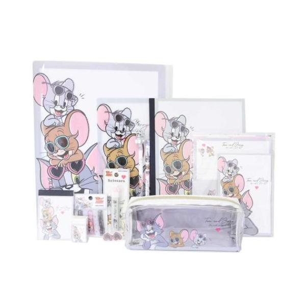 「文房具セット」 トムとジェリー グッズ 文具セット ワーナーブラザース キャラクター 11点文房具セット 入学新学期にぴったりな文具11点セット 大人気[トム＆ジェリー]のキュートなステーショナリーシリーズこちらは大好評の文具がパックにな...