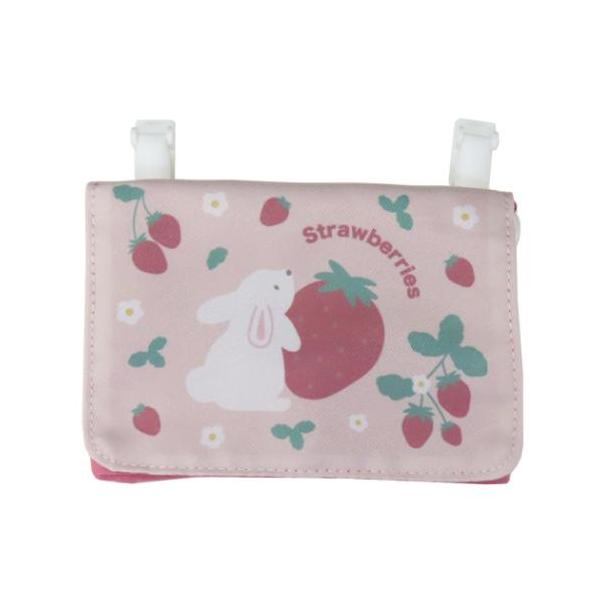 「クリップポケット」 キッズポシェット ポケットポーチ うさぎいちご 高波クリエイト ポケットのない服に付けてアクセントになって便利でかわいい 入学や新学期に大喜び間違いナシのキュートなデザインこちらはポケットがない服でもポケット代わりに使...