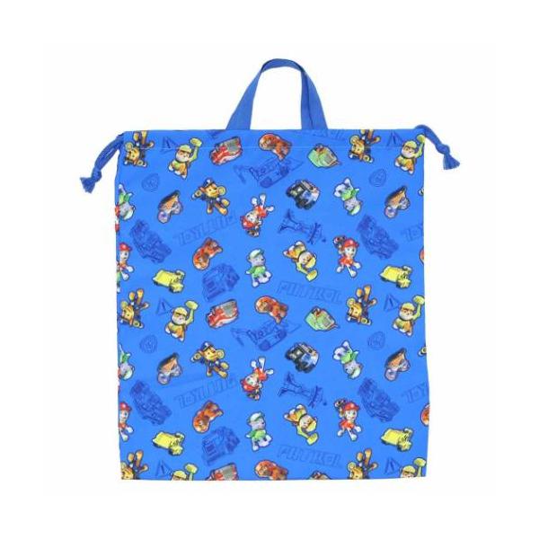 「巾着袋」 巾着袋 パウパトロール きんちゃくポーチL 新学期準備雑貨 体操服を入れたり旅行用などにイロイロ使えるビッグ巾着 ニコロデオンで人気のカナダ制作の幼児向けアニメ[パウ パトロール]のスクール雑貨シリーズこちらはとっても可愛い[き...