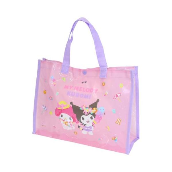 「プールバッグ」 プールバッグ マイメロディ＆クロミ 縫製トートバッグ サンリオ 海やプールはもちろん、キャンプ等の時にも大活躍のビーチバッグ 大人気サンリオキャラクターグッズにまたまた可愛いnewアイテム登場大き目のビニール製でプールバッ...