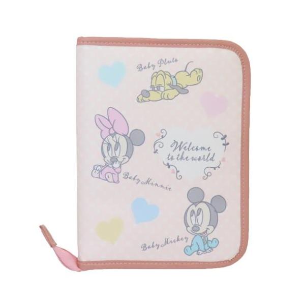 「母子手帳ケース」 母子手帳ケース ミッキー＆フレンズ ファスナージャバラマルチケース ベビーミッキー＆フレンズ ハート柄 ディズニー パッと見やすい、サッと入れやすい 大人気ディズニーキャラクターグッズにまたまた可愛いnewアイテム登場こ...