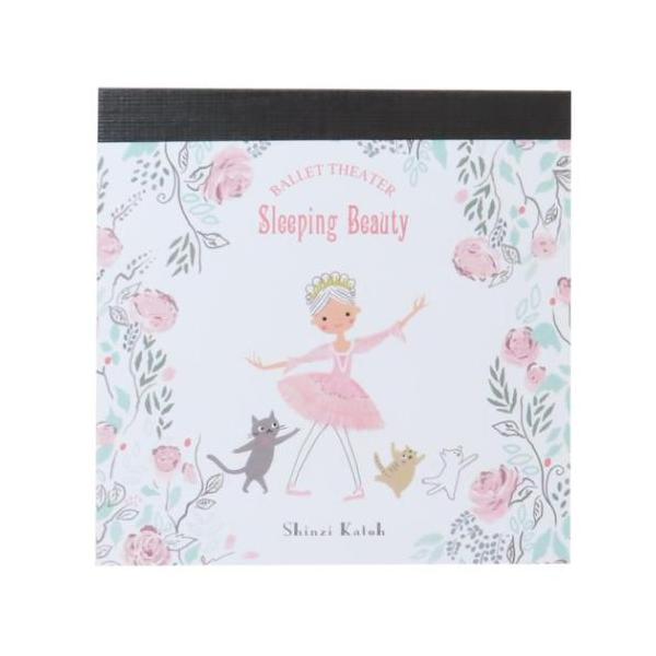 「メモ帳」 ブロックメモ バレエシアター メモ帳 木野瀬印刷 眠れる森の美女 新入学 電話メモなどに便利なスクエアブロックメモ 熊本県出身の雑貨デザイナー絵本作家[Shinzi Katoh/シンジ カトウ]のキュートなステーショナリーシリー...