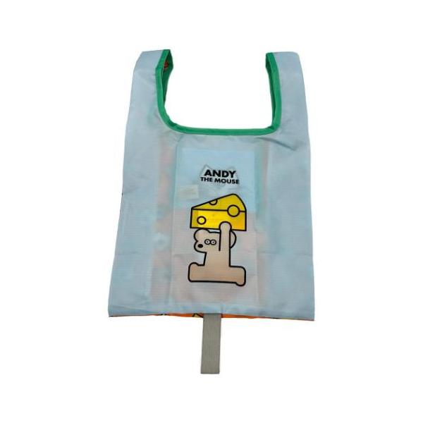 「エコバッグ」 ショッピングバッグ ねずみのANDY エコバッグSサイズ アンディ 大人気ねずみのアンディのキュートな雑貨シリーズ イラストレーター松本セイジが描く人気キャラクターしっぽのないネズミ[ねずみのANDY/アンディ]がグッズにな...