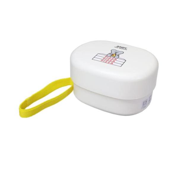 「お弁当箱 シール容器」 お弁当箱 ねずみのANDY オーバルランチボックス アンディ オフホワイト OW 日本製 大人気ねずみのアンディのキュートなランチシリーズ イラストレーター松本セイジが描く人気キャラクターしっぽのないネズミ[ねずみ...