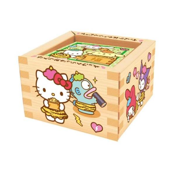 軽減税率 「イベント 季節用品」 豆まきセット サンリオキャラクターズ お菓子 サンリオ 尾上萬 おまけシール1枚入り（全3種） 付属の煎り豆をまいて鬼（邪気）を追い払おう！ 鬼は外、福は内サンリオキャラクターズのかわいい節分セット紙製福升...