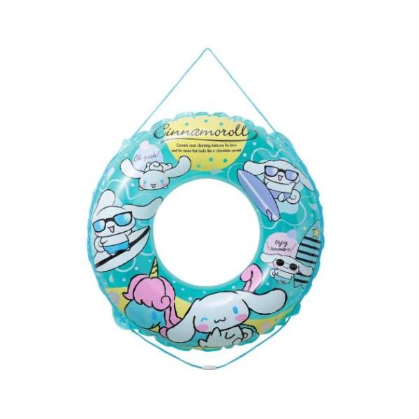 「アウトドアグッズその他」 シナモロール サンリオ キャラクター 浮き輪 90cm うきわ プールや海で大活躍！ロープ付きの浮き輪 大人気サンリオキャラクターのサマーレジャーシリーズこちらはプールや海など夏のレジャーにぴったりな[90cmう...