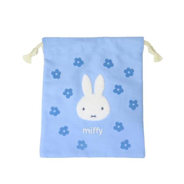「巾着袋」 ミッフィー 巾着袋 巾着 BL ブルードレスシリーズ ディックブルーナ 小物の仕分けに使いやすいかわいい巾着ポーチ ディックブルーナの人気絵本[miffy/ミッフィーちゃん]グッズにまたまた可愛いnewアイテム登場こちらはかわい...