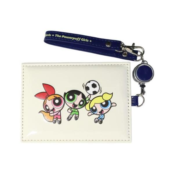 「パスケース」 パワーパフガールズ リール付きシングルパスケース 定期入れ キャラクター サッカー かばんに付けたまま改札を通れる便利なリール付きパスケース スーパーパワーを持ったブロッサム バブルス バターカップの3人娘が大活躍する[PO...
