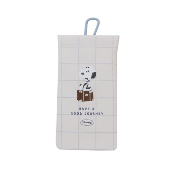 「メガネ サングラス」 スヌーピー グッズ 眼鏡ケース キャラクター カラビナ付きソフトメガネケース journey 使いやすい落ち着いた色味のjourneyシリーズ 大人気PEANUTS/SNOOPYグッズにまたまた可愛いnewアイテム登...
