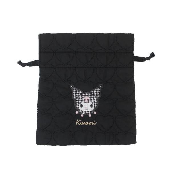 「巾着袋」 クロミ きんちゃくポーチ サンリオ 巾着袋 キャラクター モノトーン 大人気サンリオキャラクターズからモノトーンシリーズ登場 大人気サンリオキャラクターグッズにまたまた可愛いnewアイテム登場こちらは小物を入れたりしておくのに便...