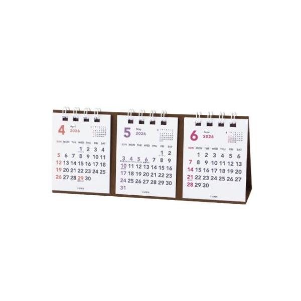 「実用 教養」 2026Calendar ベーシック プチプチ卓上3ヶ月カレンダー 卓上カレンダー2026年 4月始まり ホワイト エムプラン プチプチサイズでデスクに置きやすい3ヶ月カレンダー デスクに置きやすいプチプチサイズの3ヶ月卓上...
