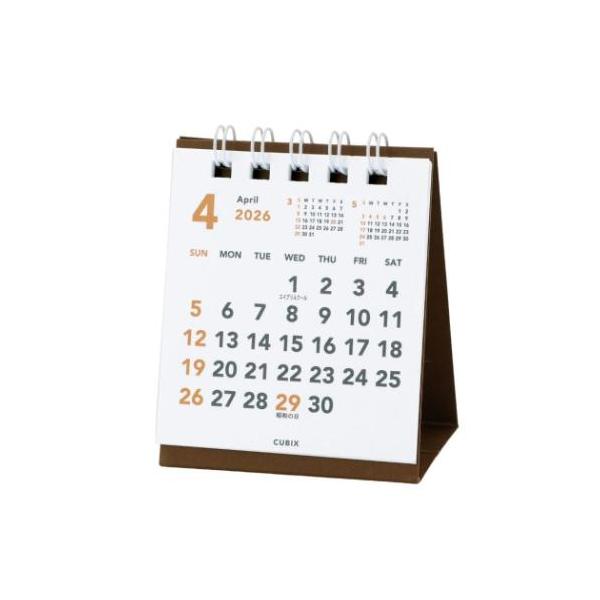 「実用 教養」 2026Calendar ベーシック プチプチ卓上カレンダー 卓上カレンダー2026年 4月始まり ホワイト 実用 かわいいプチプチサイズの卓上カレンダー テレワークに最適！デスクの上でも邪魔にならないコンパクトサイズの卓上...