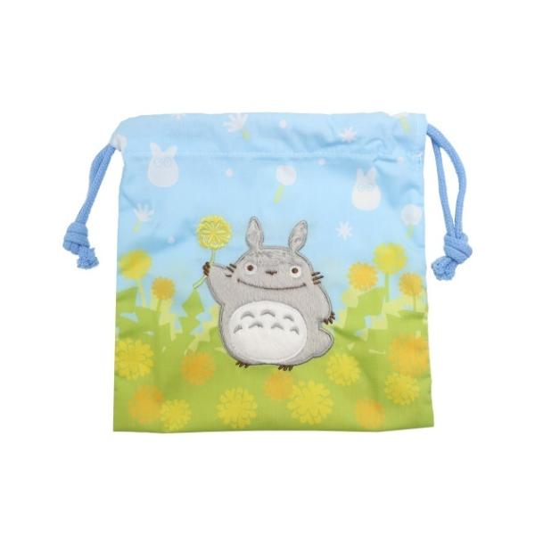 「巾着袋」 となりのトトロ 巾着袋 きんちゃくポーチ S たんぽぽとトトロ 新入学 スタジオジブリ 丸眞 幼稚園や小学校でのコップ袋や旅行用のポーチとして大活躍 宮崎駿監督の名作[となりのトトロ]グッズにまたまた可愛いNEWアイテム登場こち...