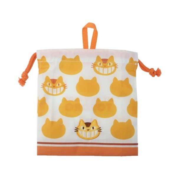 「巾着袋」 となりのトトロ キャラクター 巾着袋 きんちゃくポーチ S ネコバスシルエット スタジオジブリ 幼稚園や小学校でのコップ袋や旅行用のポーチとして大活躍 宮崎駿監督の名作[となりのトトロ]グッズにまたまた可愛いnewアイテム登場こ...