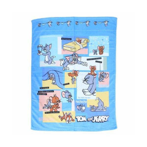 「寝具 タオルケット」 トムとジェリー キャラクター キッズタオルケット お昼寝ケット お昼寝追いかけっこ ワーナーブラザース コットン素材で肌触りも良くぐっすり眠れちゃう 大人気トム＆ジェリーの可愛らしいタオルシリーズこちらはキッズたちが...