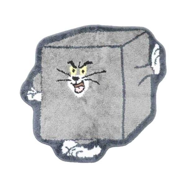 「ミニマット」 トムとジェリー タフトマット フロアマット スクエアトム ワーナーブラザース キャラクター トムとジェリーのかわいいタフトマット 大人気トム＆ジェリーからまたまた可愛いアイテム登場こちらはふわふわもこもこの[タフトマット]椅...