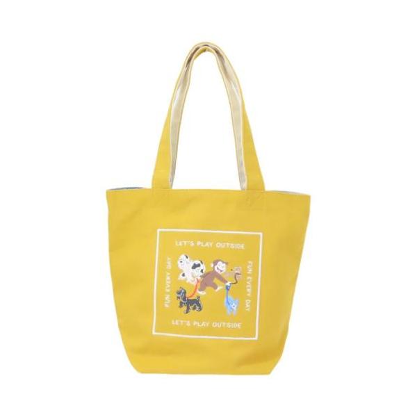 「ランチトート」 おさるのジョージ ミニバッグ ランチバッグ 絵本キャラクター ウィズドッグス お弁当を始め、ワンちゃんのお散歩などに使える便利なサブバッグ 世界中で愛されている人気絵本[キュリアスジョージ/おさるのジョージ]グッズにまたま...