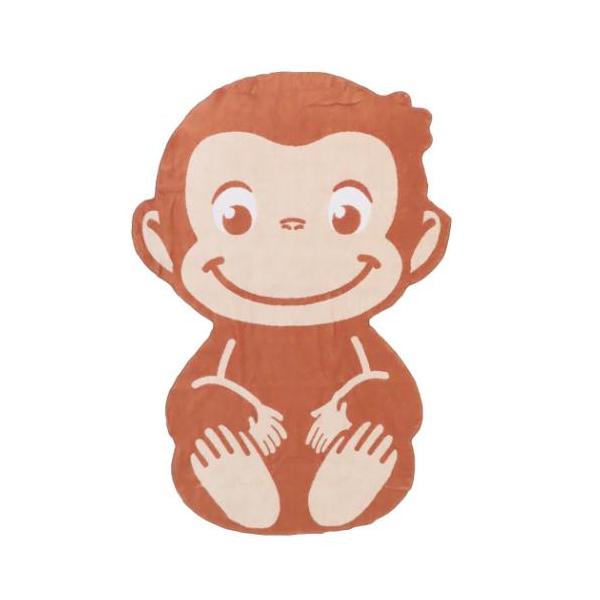 「寝具 タオルケット」 おさるのジョージ グッズ キッズタオルケット 絵本キャラクター ダイカットビッグタオル お昼寝ケット ジャガード おひるねジョージ コットン素材で肌触りも良くぐっすり眠れちゃう 世界中で愛されている人気絵本[キュリア...