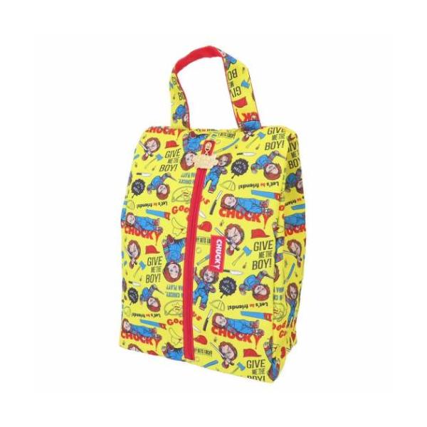 「サンダル 靴」 シューズケース CHUCKY チャッキー シューズバッグ クレイジードール 大人気チャッキーのかわいいシューズケース ホラームービーで人気の[CHUCKY/チャッキー]グッズにまたまた可愛いnewアイテム登場こちらは底マチ...