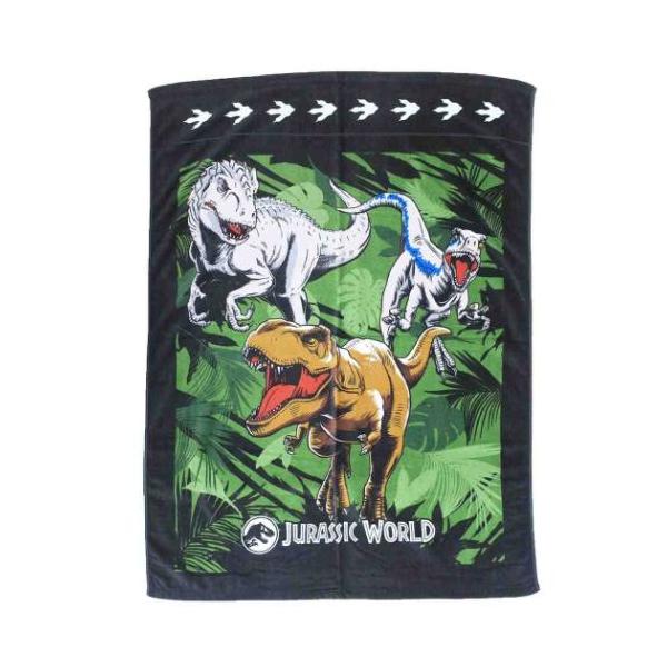 「寝具 タオルケット」 ジュラシックワールド グッズ キッズタオルケット 映画キャラクター お昼寝ケット ワイルドジャングル コットン素材で肌触りも良くぐっすり眠れちゃう 大人気SFアクション映画[ジュラシックワールド]の可愛らしいタオルシ...