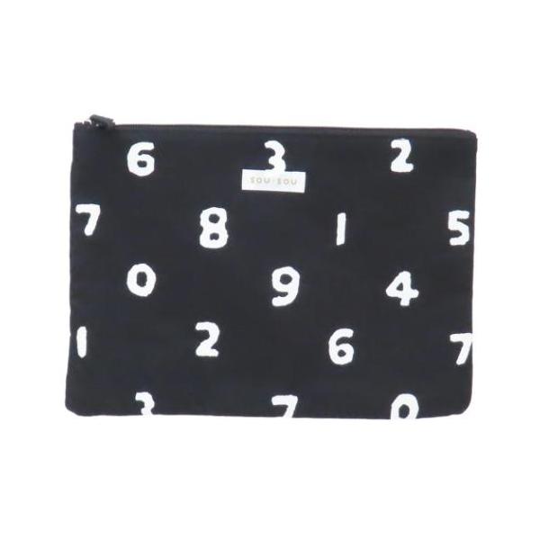 「コスメポーチその他」 コスメポーチ SOU SOU フラットポーチL SO-SU-U 濡羽色 化粧ポーチ 日本の四季や風情をポップに表現した京都のブランド 新しい日本文化の創造をコンセプトに、伝統的な素材や技法を積極的に用いながらも、現代...