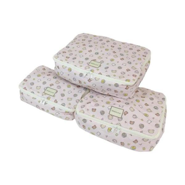 「トラベルポーチ」 リラックマ キャラクター 旅行ポーチ トラベルポーチ3点セット ニューベーシックリラックマ 旅行カバンの中でバラバラになりがちな小物もすっきり収納 サンエックスの大人気キャラクター[リラックマ]グッズにまたまた可愛いne...