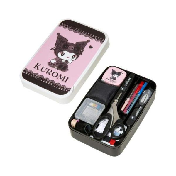 「ソーイングセット 手芸用品」 クロミ 手芸用品 ソーイングセット うす型タイプ サンリオ ミササ サンリオの可愛いお裁縫グッズ 大人気サンリオキャラクターグッズにまたまた可愛いnewアイテム登場こちらはワイドな薄型ケースに20cm裁ちはさ...