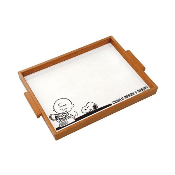 「キッチン雑貨その他」 スヌーピー ウッドトレー L お盆 CB＆SN ピーナッツ キャラクター スヌーピーとチャーリーブラウンのかわいい木製のお盆 大人気PEANUTS/SNOOPYグッズにまたまた可愛いnewアイテム登場こちらは木製のか...