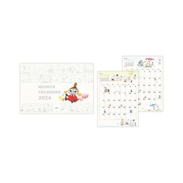 「キャラクター キッズ」 ムーミン 2026 Calendar 二つ折りカレンダー大 壁掛けカレンダー2026年 MOリトルミイ 北欧 お花に囲まれたリトルミイの可愛いデザイン たっぷりの書き込みスペースがうれしい二つ折りのカレンダー。広げ...