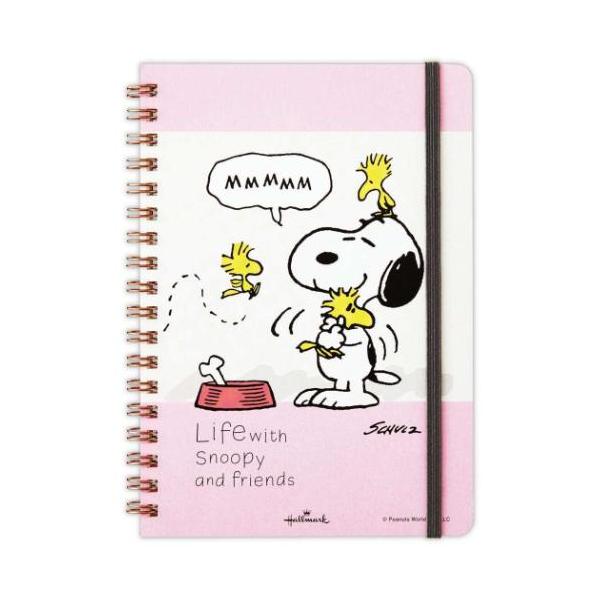 「ミニノート リングノート」 スヌーピー ピーナッツ キャラクター リングノート B6 サイズ SNLFピンク Life with Snoopy and Friends 使いやすいスB6サイズのリングノート 持ち歩きやすいゴムバンド付きB6...