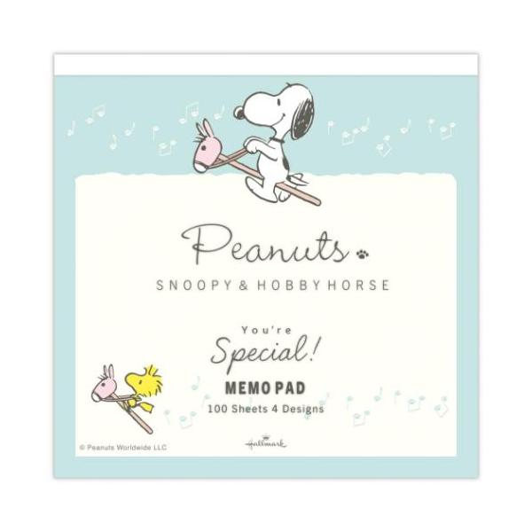 「メモ帳」 スヌーピー メモパッド ピーナッツ メモ帳 キャラクター SNYSグリーン You're Special  たっぷり書き込めてたっぷり使えるメモ帳 4種の絵柄が楽しめるスクエアメモ「You’re special  あなたは特別！...