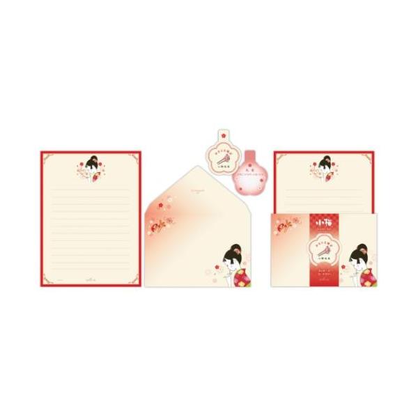 「レターセット」 レターセット 小梅 手紙セット KOUME おめかし小梅 封筒 便箋 おめかし小梅のキュートなレターセット LOTTEのロングセラー商品「小梅」がステーショナリーになって新登場！こちらはおめかし小梅のキュートな[レターセッ...