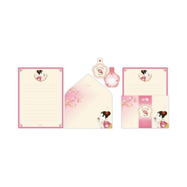 「レターセット」 レターセット 小梅 手紙セット KOUME 小梅づくし 小梅づくしの乙女チックなレターセット LOTTEのロングセラー商品「小梅」がステーショナリーになって新登場！こちらは小梅づくしの乙女チックな[レターセット]小梅と梅の...