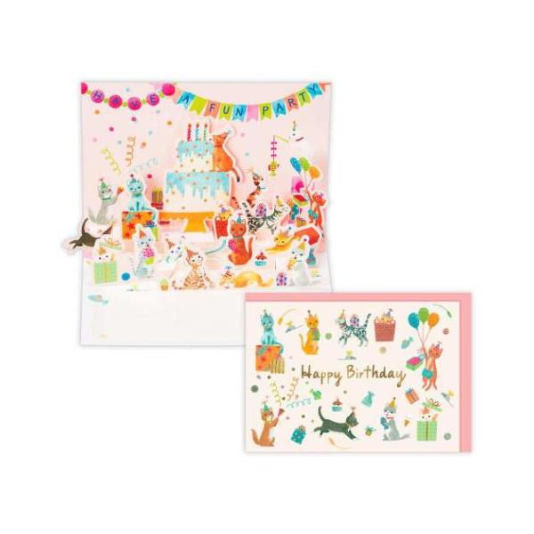「グリーティングカード」 グリーティングカード 誕生お祝い 立体カード HACバースデーキャット 日本ホールマーク 贈ってももらっても楽しいメッセージカード 誕生日パーティーに猫たちが集合贈ってももらっても楽しいグリーティングカードこちらは...