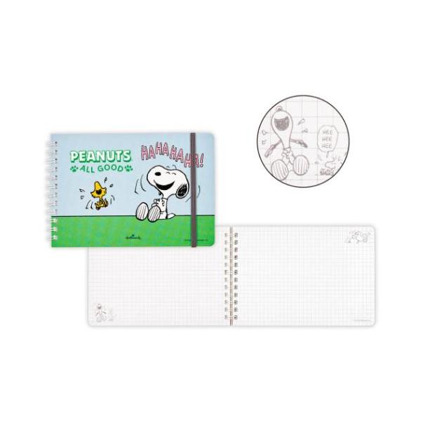 「ミニノート リングノート」 スヌーピー グッズ リングノート キャラクター 横型リングノート Peanuts All Good SNAG ENJOY 「ENJOY」をテーマにした横型ノート 大人気PEANUTS/SNOOPYからまたまた可...