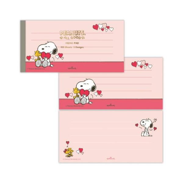 「メモ帳」 スヌーピー キャラクター メモ帳 メモパッド Peanuts All Good SNAG LOVE ピーナッツ 「LOVE」をテーマにした横型メモ 大人気PEANUTS/SNOOPYからまたまた可愛いアイテムが登場「ALL GO...