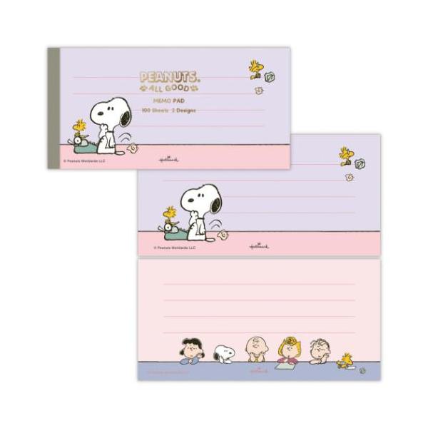「メモ帳」 スヌーピー グッズ メモ帳 キャラクター メモパッド Peanuts All Good SNAG THINK 「THINK」をテーマにした横型メモ 大人気PEANUTS/SNOOPYからまたまた可愛いアイテムが登場「ALL GO...