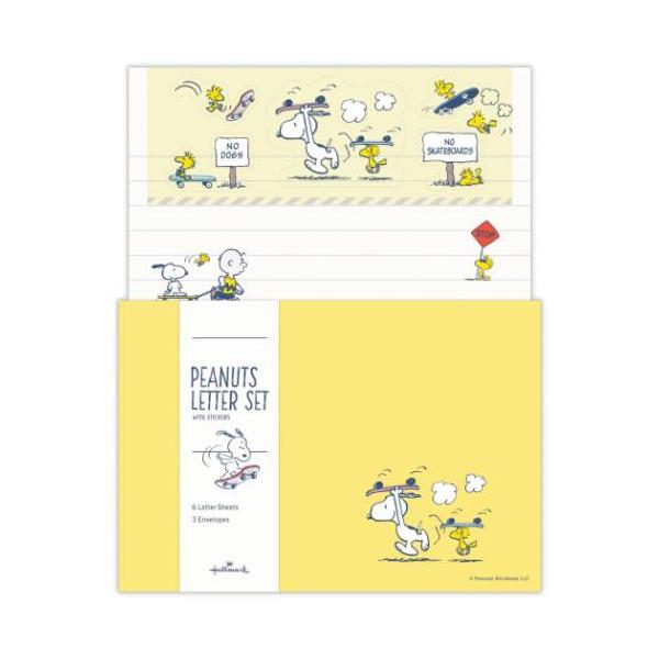 「レターセット」 スヌーピー キャラクター 手紙セット レターセット SNHJスケボー イエロー ピーナッツ 大切な人に贈りたくなるおしゃれなLETTER SET スケボーで街に繰り出そう！こちらはかわいい[レターセット]「Let's ha...