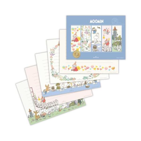 「ステーショナリーその他」 ムーミン 便箋 レターパッド MO5Dムーミン 北欧 日本ホールマーク カワイイ手紙で大切な人に気持ちを届けよう 5柄楽しめる！ムーミンオールスターの便箋こちらは可愛い横罫入り[レターパッド]異なるアートが5柄ず...