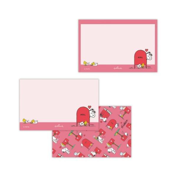 「グリーティングカード」 スヌーピー ミニメッセージカードセット ピーナッツ メッセージカード＆封筒 キャラクター Happiness is Red POST 赤いポストにワクワクを詰めて 「Happiness is Red　スヌーピーの身...
