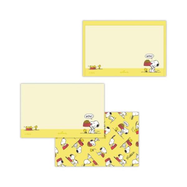 「グリーティングカード」 スヌーピー グッズ メッセージカード＆封筒 キャラクター ミニメッセージカードセット Happiness is Red DISH 愛情たっぷりの赤いごはん皿 「Happiness is Red　スヌーピーの身の回り...