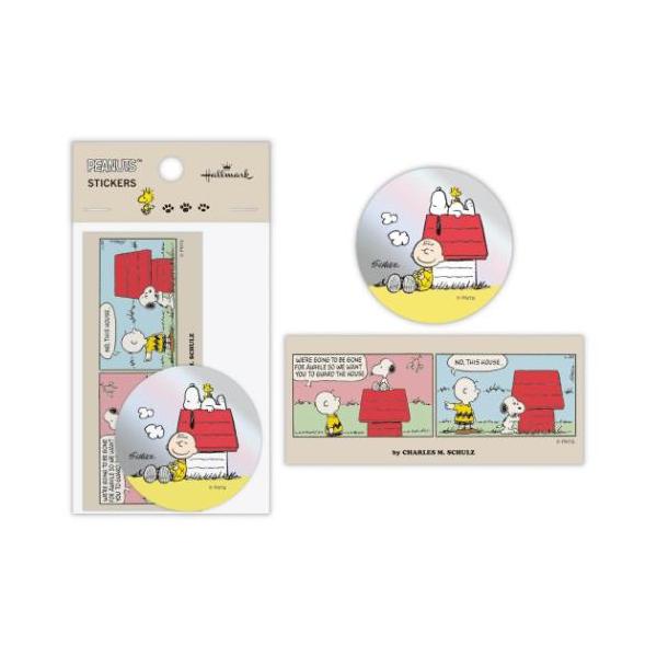 「ステッカー：キャラクター」 スヌーピー ピーナッツ キャラクター ステッカー キャラクター シール Happiness is Red HOUSE オーロラと透明、選べる2タイプ！ 「Happiness is Red　スヌーピーの身の回りに...