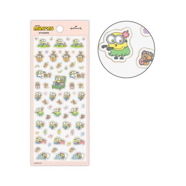 「シール：キャラクター」 ミニオンズ フチドリシール シールシート ボブ＆ティム ユニバーサル映画 キャラクター 愛情たっぷりのボブ＆ティム 手紙や手帳のデコレーションにぴったり！ ゴールドの縁取りが華やかなシールです。小さな粒の中に描かれ...