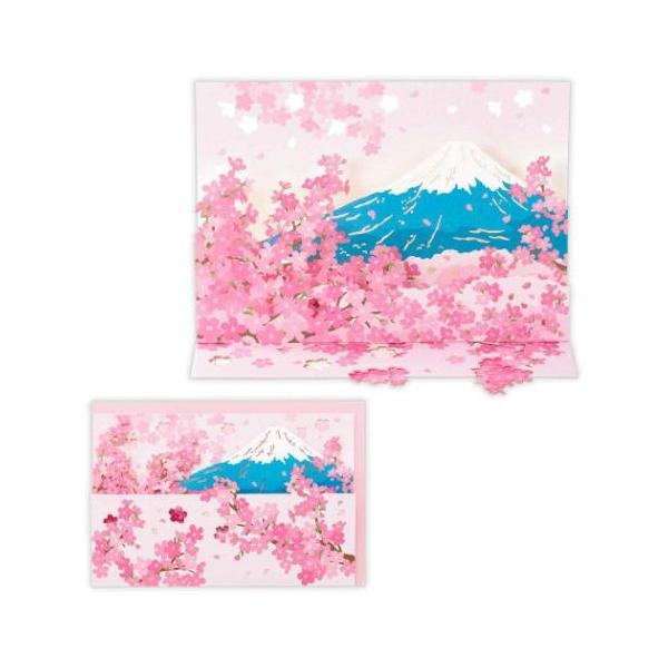 「グリーティングカード」 グリーティングカード 多目的 春柄立体カード レーザーギャラリー 桜と富士山 日本ホールマーク 桜と富士、心に咲く春景色 桜と富士、心に咲く春景色日本の象徴、桜と富士山の名景が描かれた、心華やぐ春柄立体カード。外国...