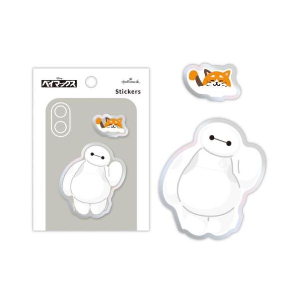 「ステッカー：キャラクター」 ベイマックス キャラクター ダイカットシール アクリル素材ステッカー DNアクリルベイマックス ディズニー 透明＆立体的で存在感抜群！ スマホケースやPCのデコにおすすめの立体的なベイマックスのアクリル素材ステ...