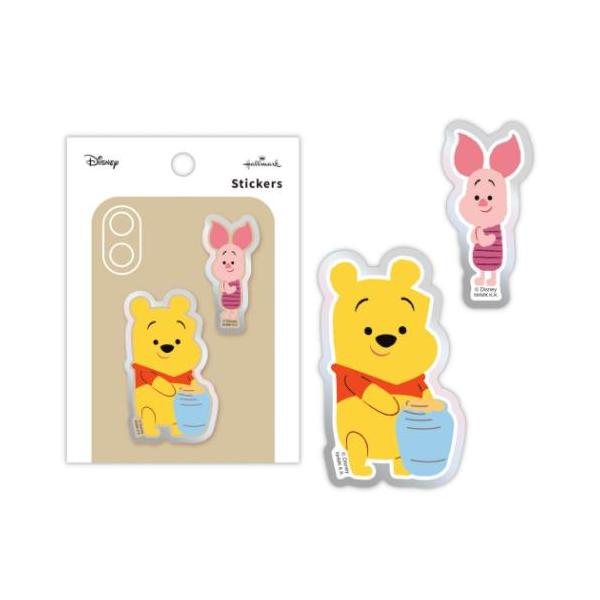 「ステッカー：キャラクター」 くまのプーさん キャラクター ダイカットシール アクリル素材ステッカー DNアクリルプー ディズニー 透明＆立体的で存在感抜群！ スマホケースやPCのデコにおすすめの立体的なくまのプーさんのアクリル素材ステッカ...